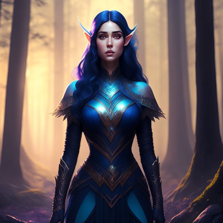 Blue Haired Elf Girl