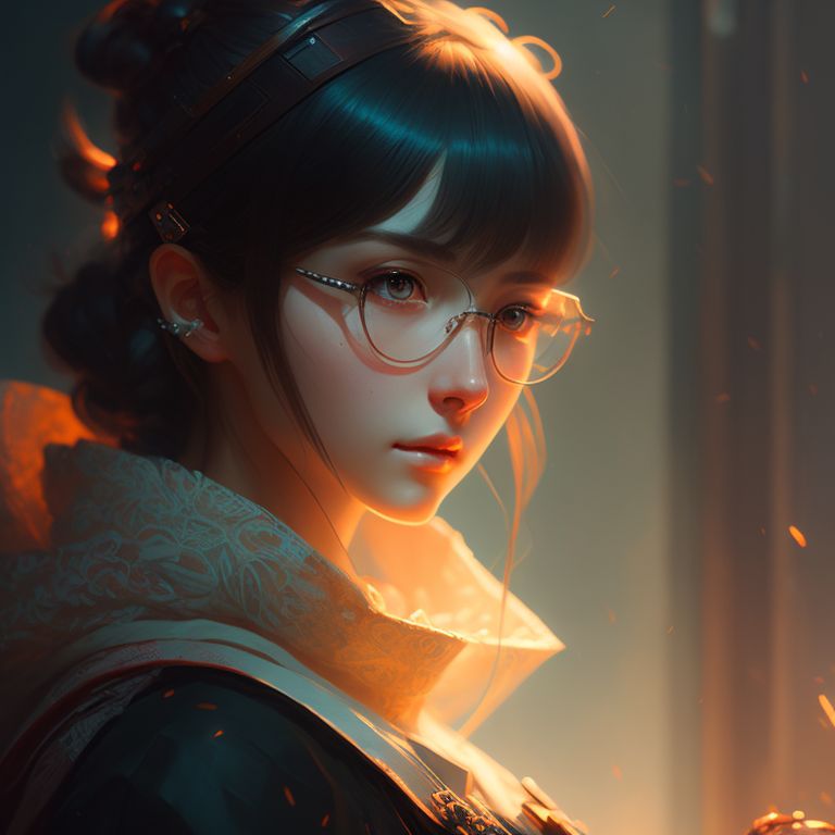 Geek Girl Art Working