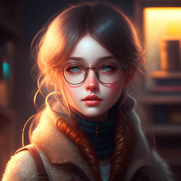 Geek Girl Art Working