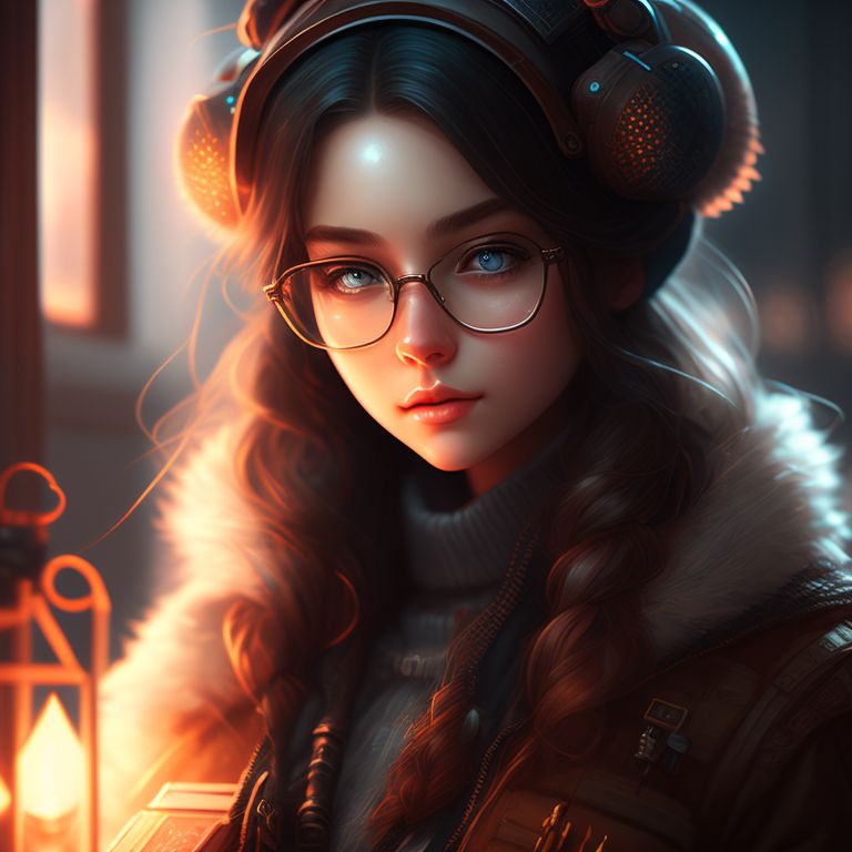 Geek Girl Art Working