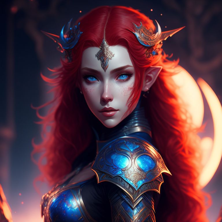 Red Haired Blue Eyed Girl Cartoon