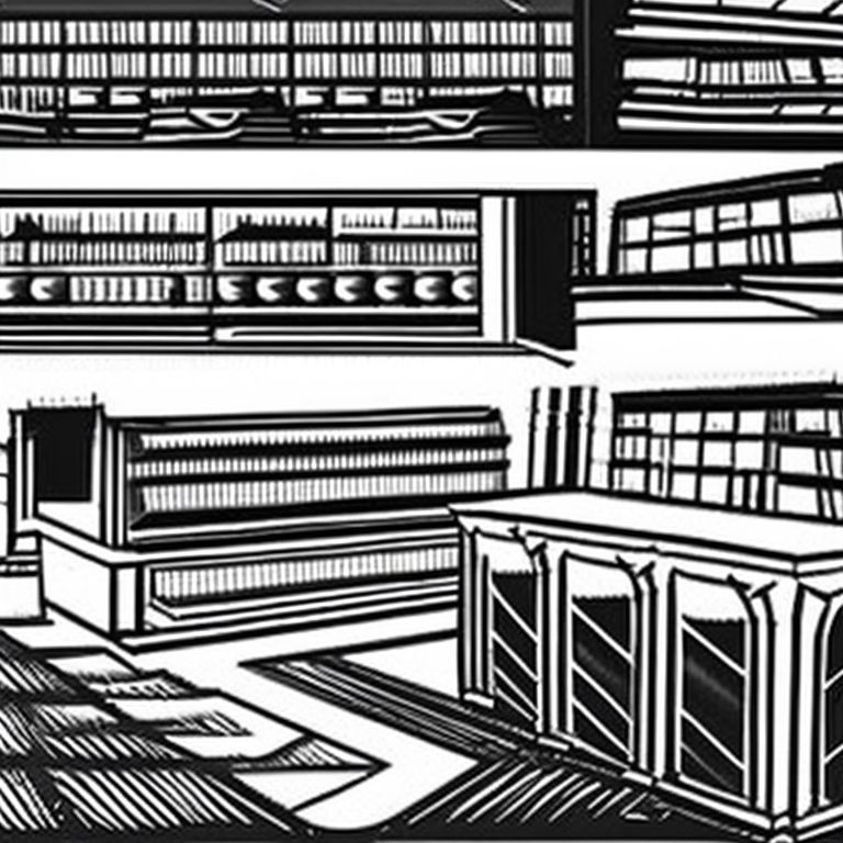 School Library Sketch