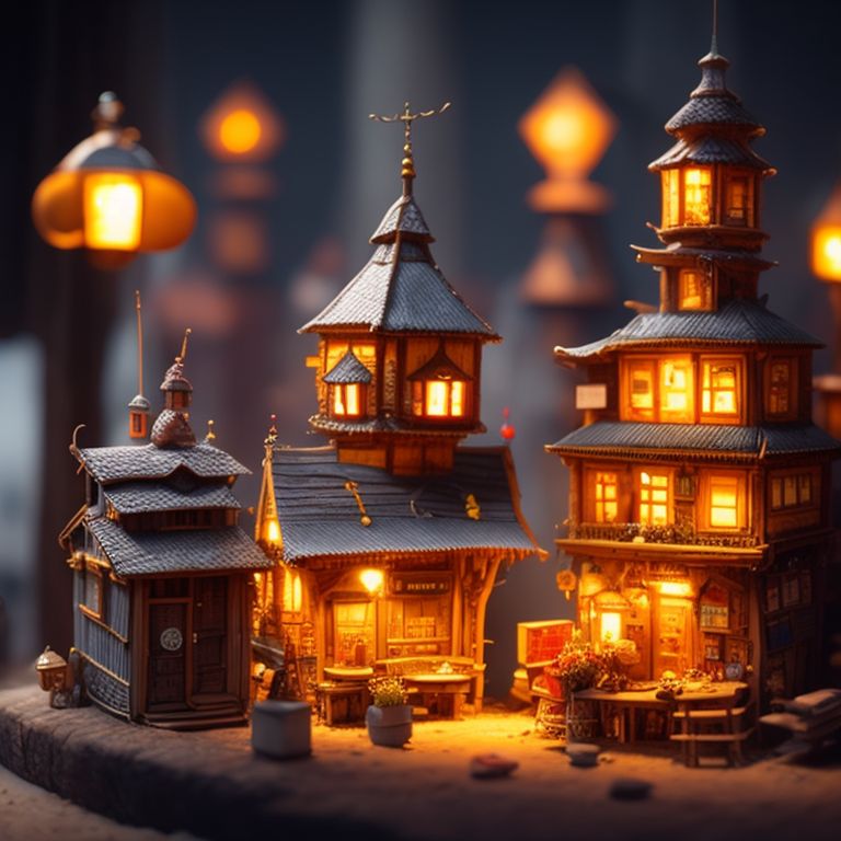 growing-hawk89: Tiny Town: An Intricately Detailed Miniature Village
