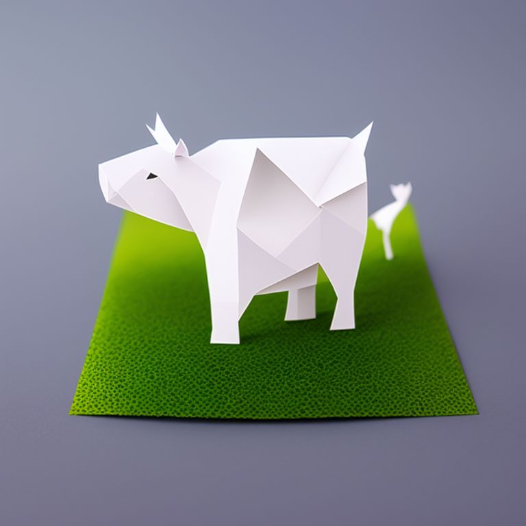 3d Origami Cow