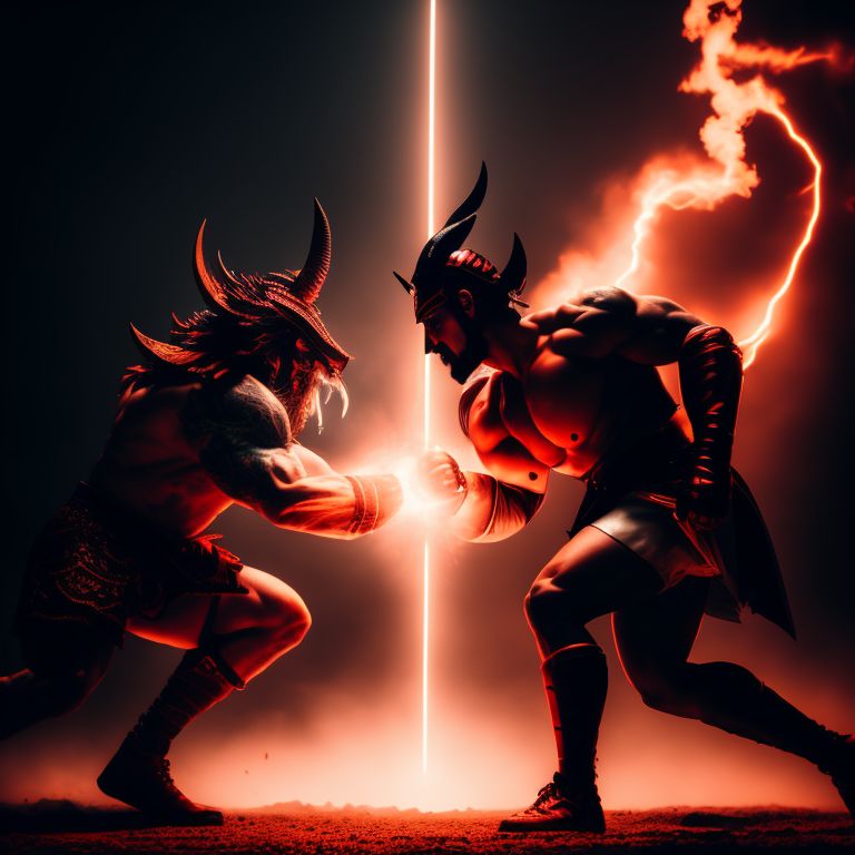 God And The Devil Fighting