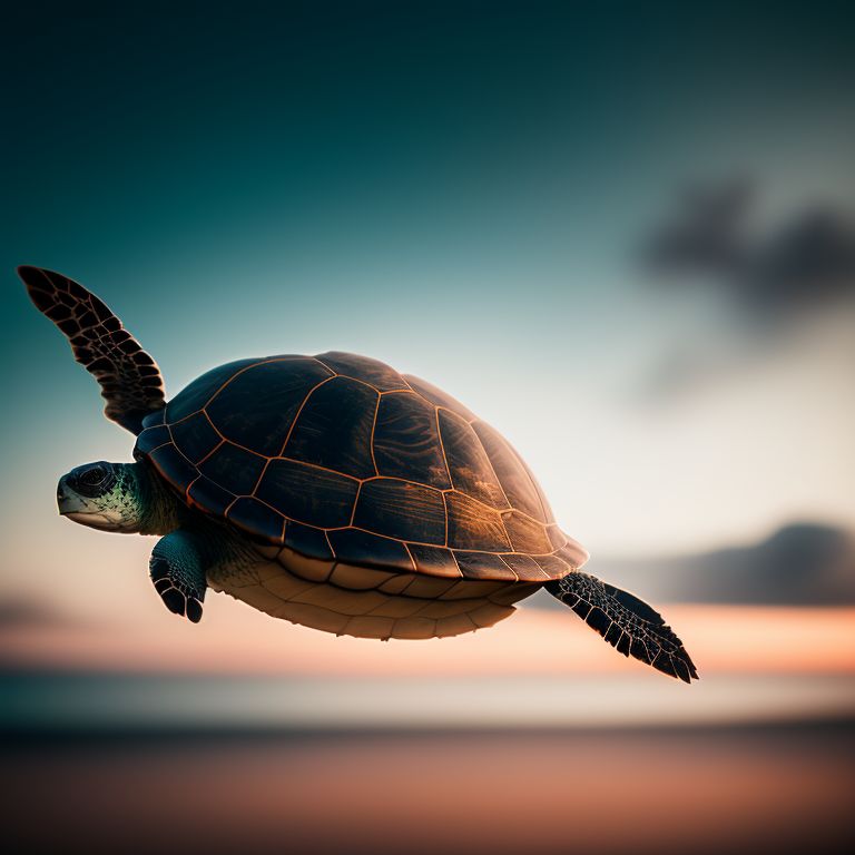 Flying Turtle Wallpaper