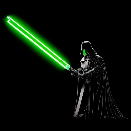 KOPF-KI-NO: Jedi, volumetric neon green light saber
