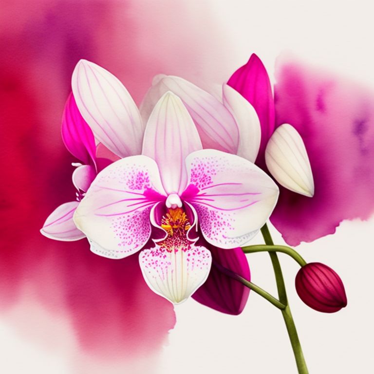 One Pink Orchid Flower