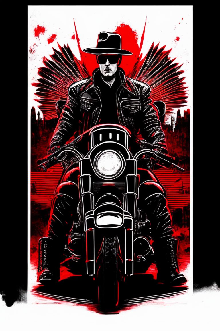 KOPF-KI-NO: Knight Rider, rocker, hells angels, red theme