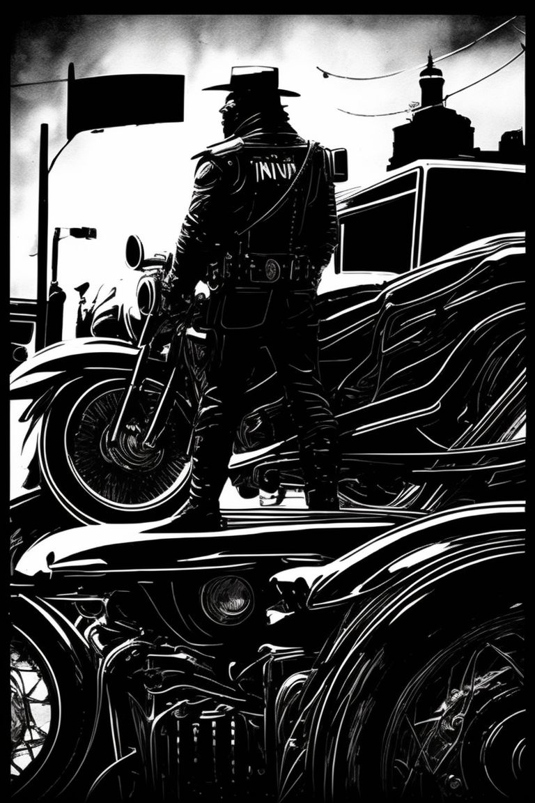 KOPF-KI-NO: Knight Rider, rocker, hells angels, red theme