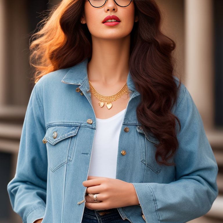 timely-eagle953: She wears a pair of eyeglasses that adds to her ...