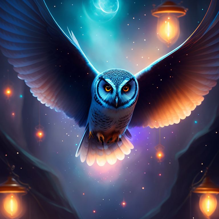 Animated Owl Flying