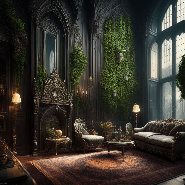 Gothic Victorian Living Room
