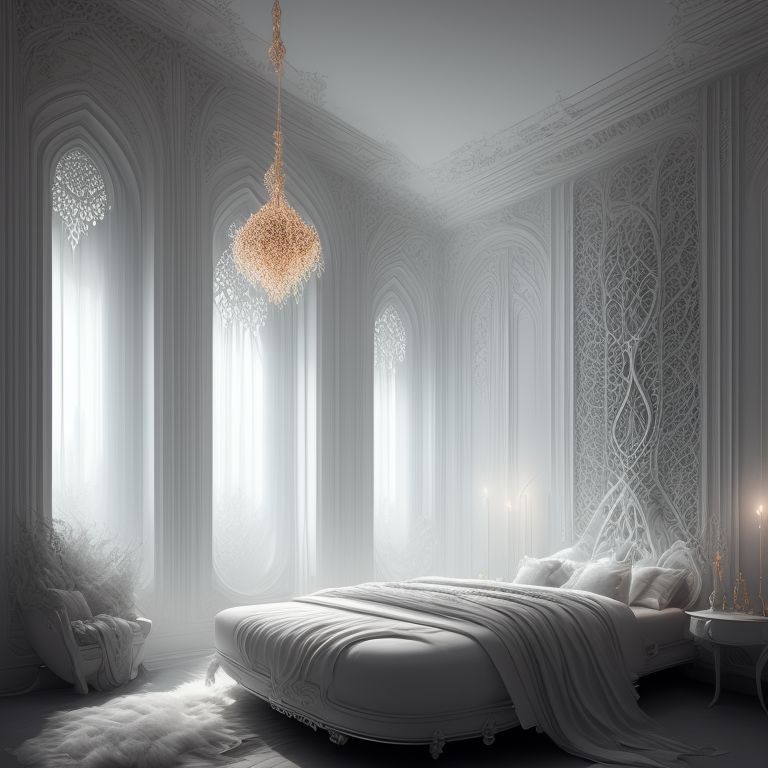 shabby-rail874: bedroom minimalism gothic style interior design white ...