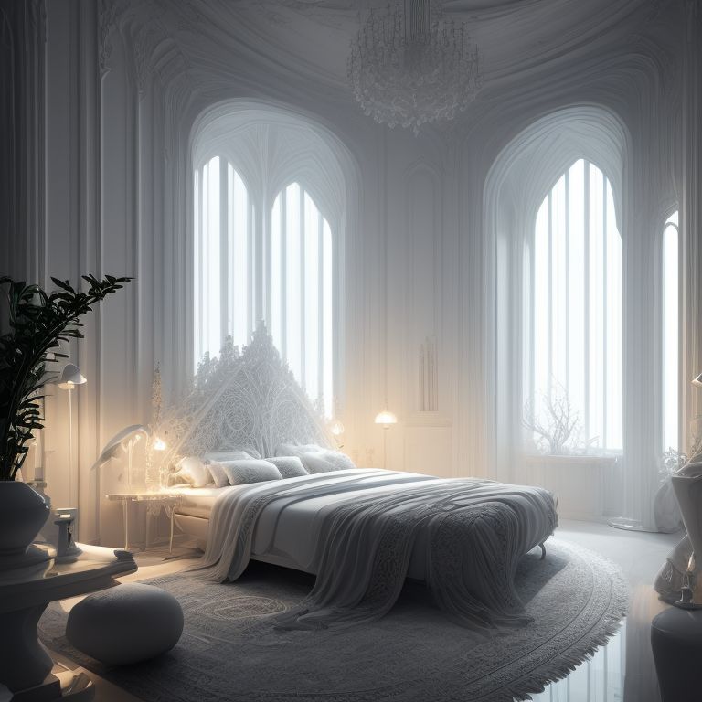 shabby-rail874: bedroom minimalism gothic style interior design white ...