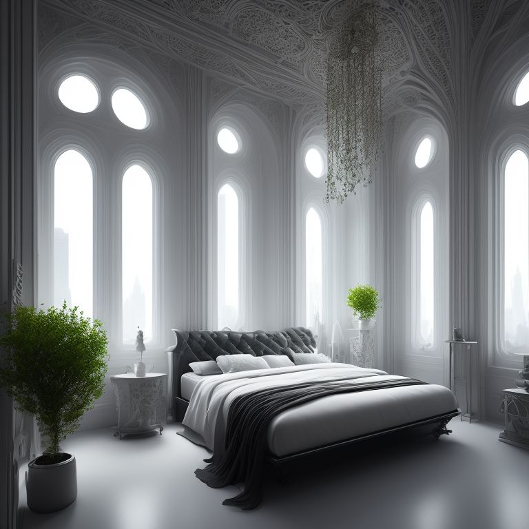 shabby-rail874: bedroom minimalism gothic style interior design white ...