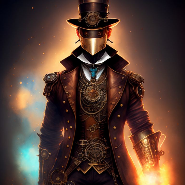 glass-baboon957: Steampunk hero in the dark, concept art in steampunk style