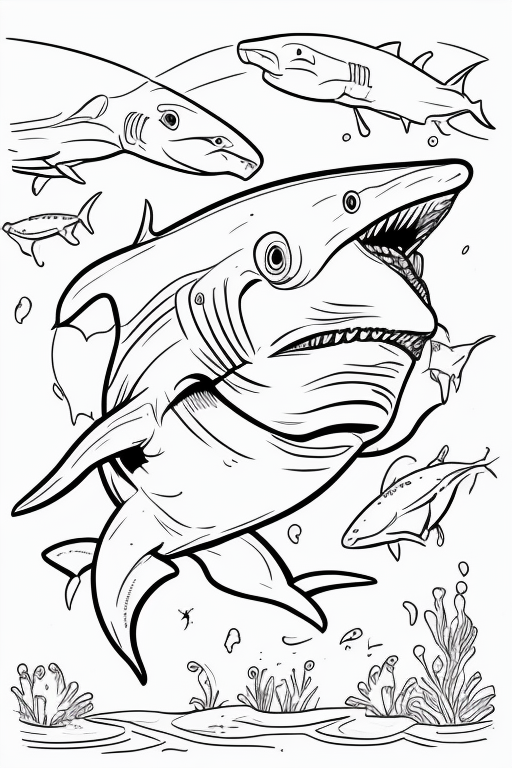 Hammerhead Sharks Coloring Pages