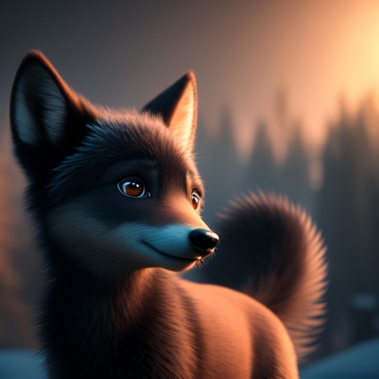 Black Wolf With Red Eyes With Wings