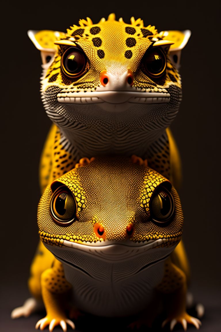 close-camel847: Cute Leopard gecko lizard with big black eyes yellow ...