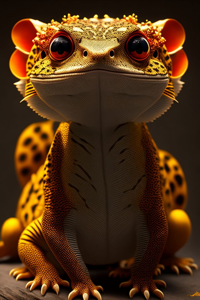 close-camel847: Cute Leopard gecko lizard with big black eyes yellow ...
