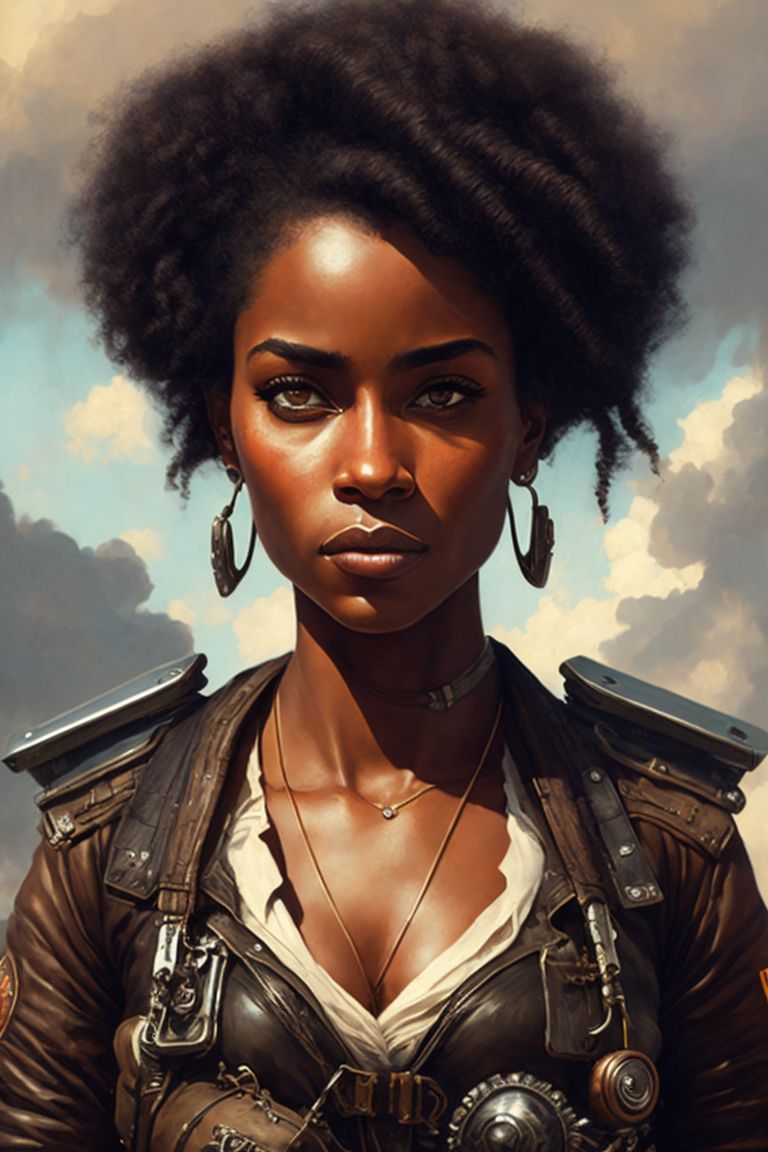 KOPF-KI-NO: Brianna, afro-caribbean, pilot, tough, strong, fit, athletic