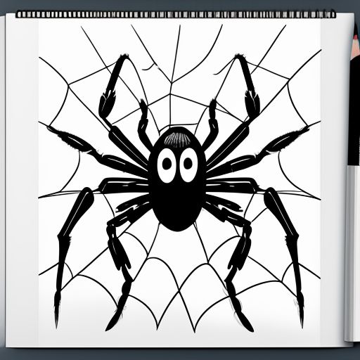 parched-slug792: precisely drawn illustration of spider, sharp fine ...