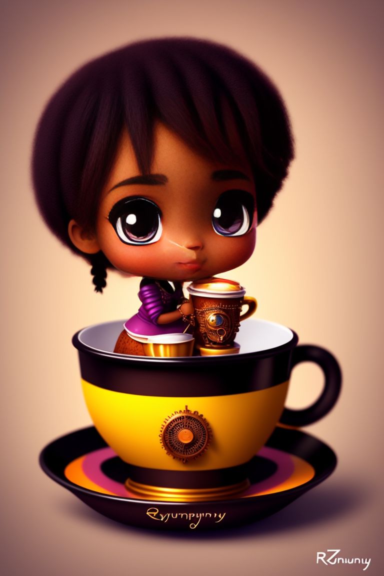 sasseycat1964: black girl in a coffee cup