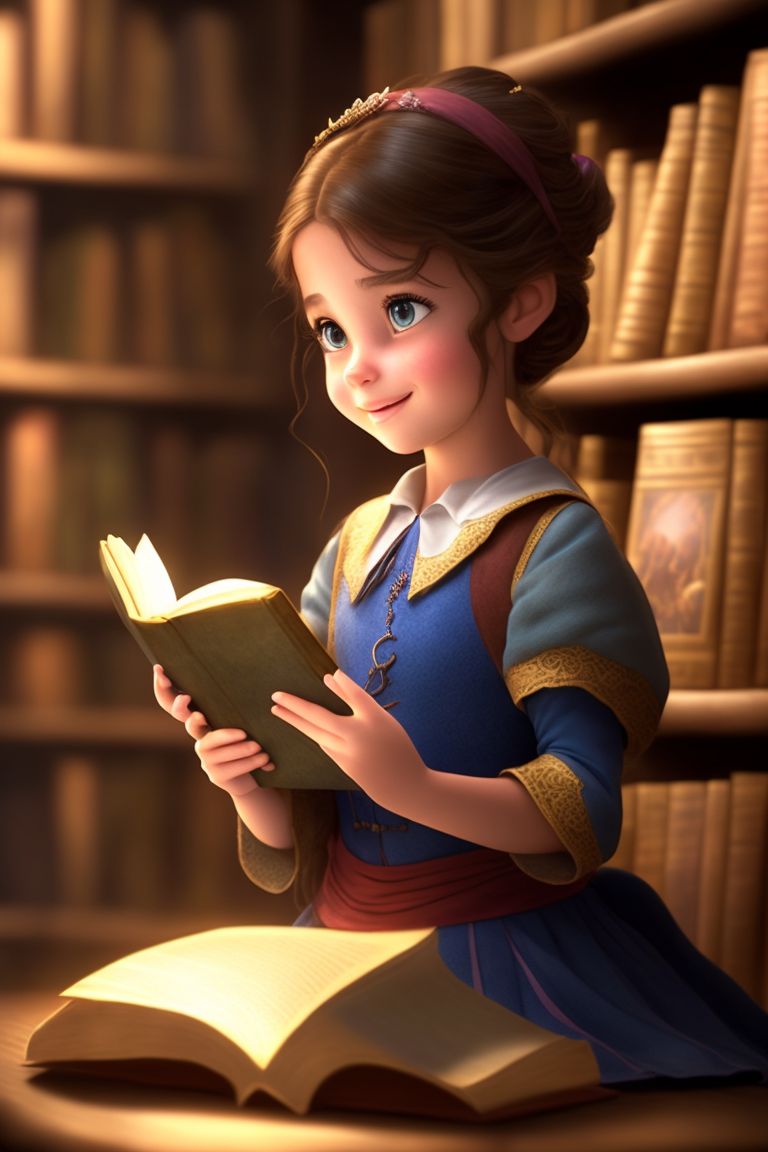 Disney Characters Reading Books