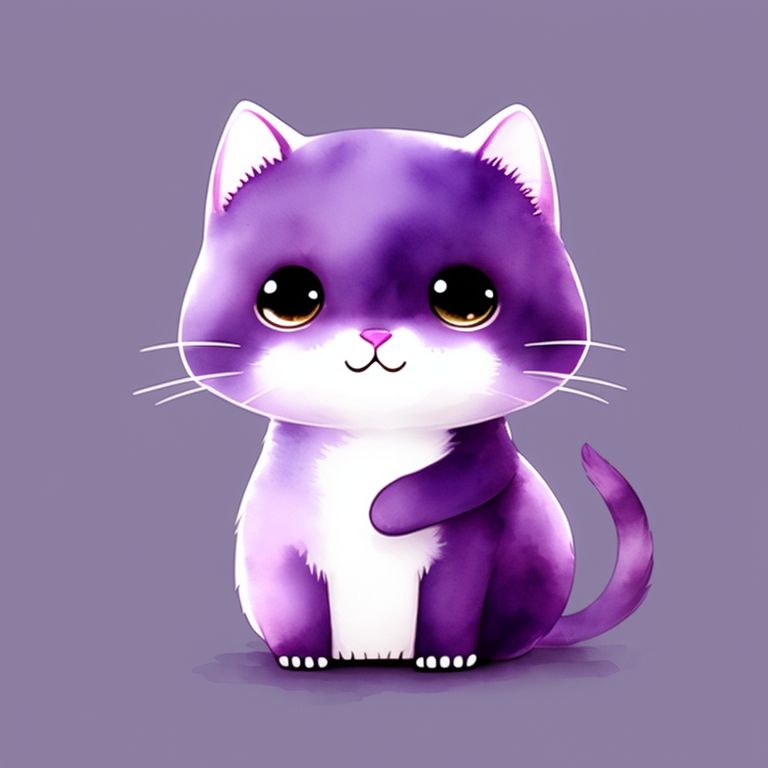 Cute Purple Cat