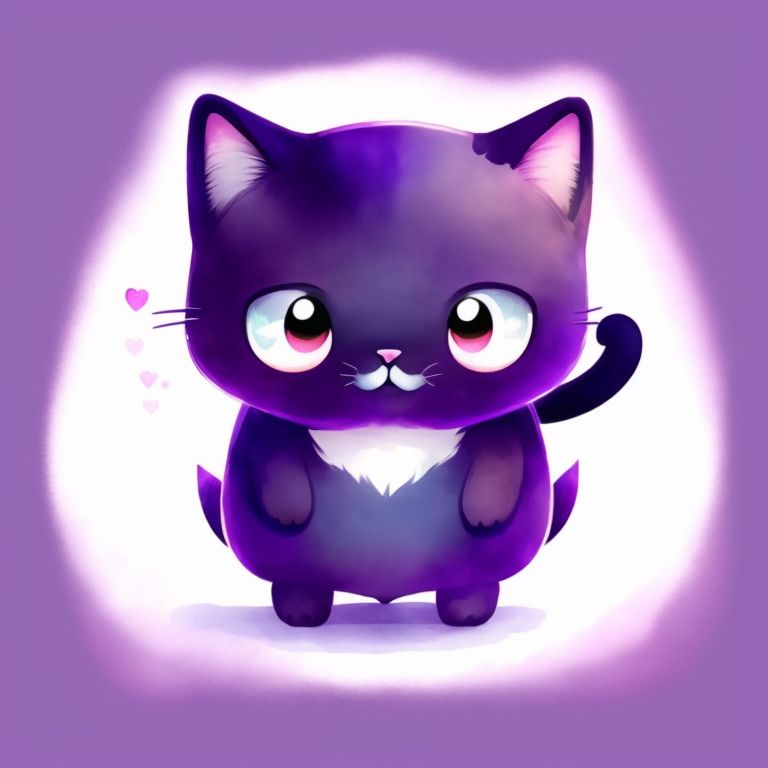 sick-finch38: cute purple cat with an eyepatch