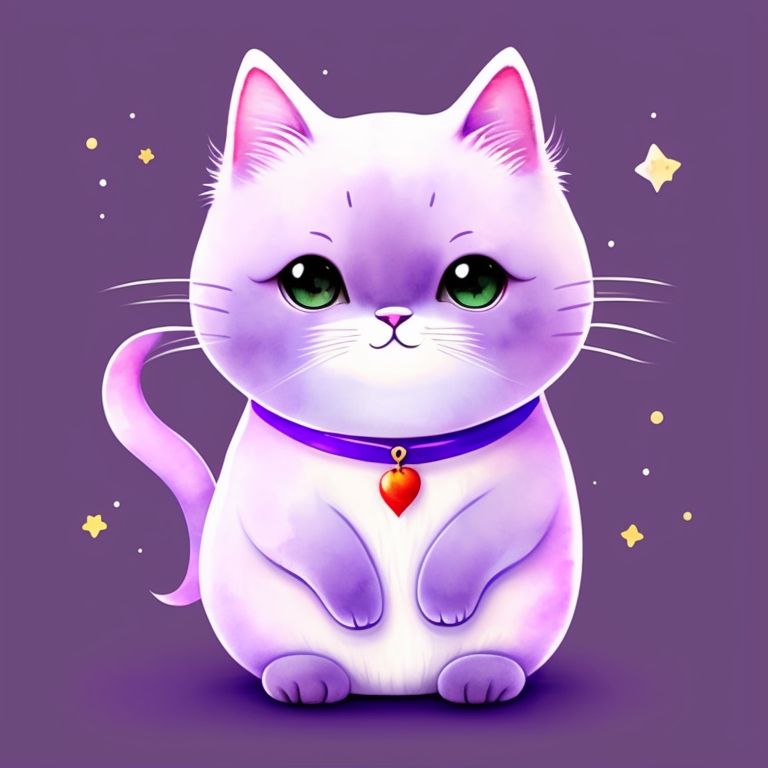 Cute Purple Cats