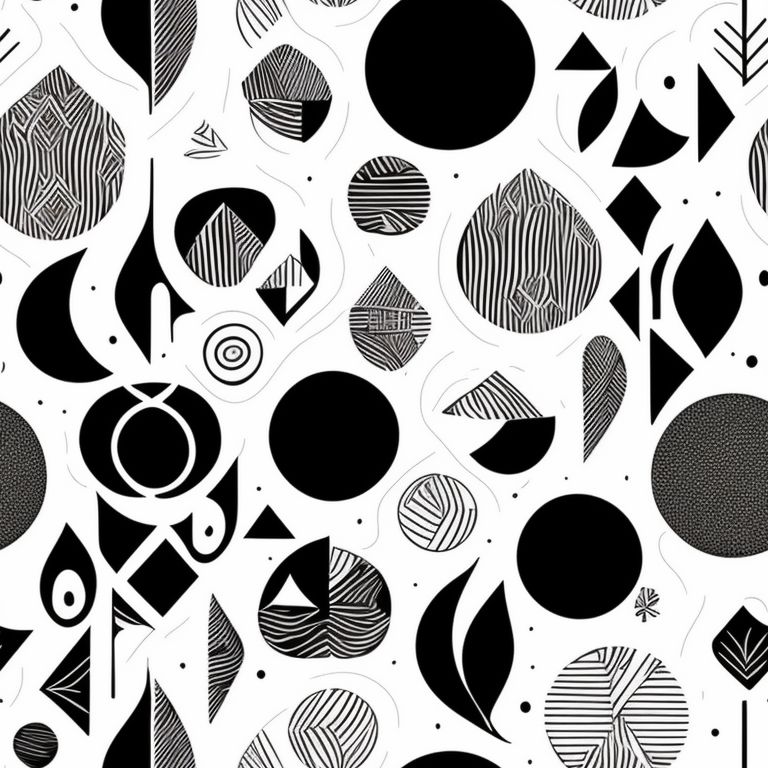 Bohemian Patterns Black And White