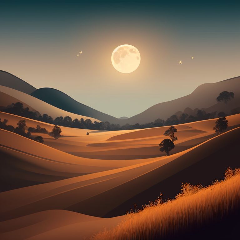 false-baboon764: Dirt clearing under the moon in large field over view