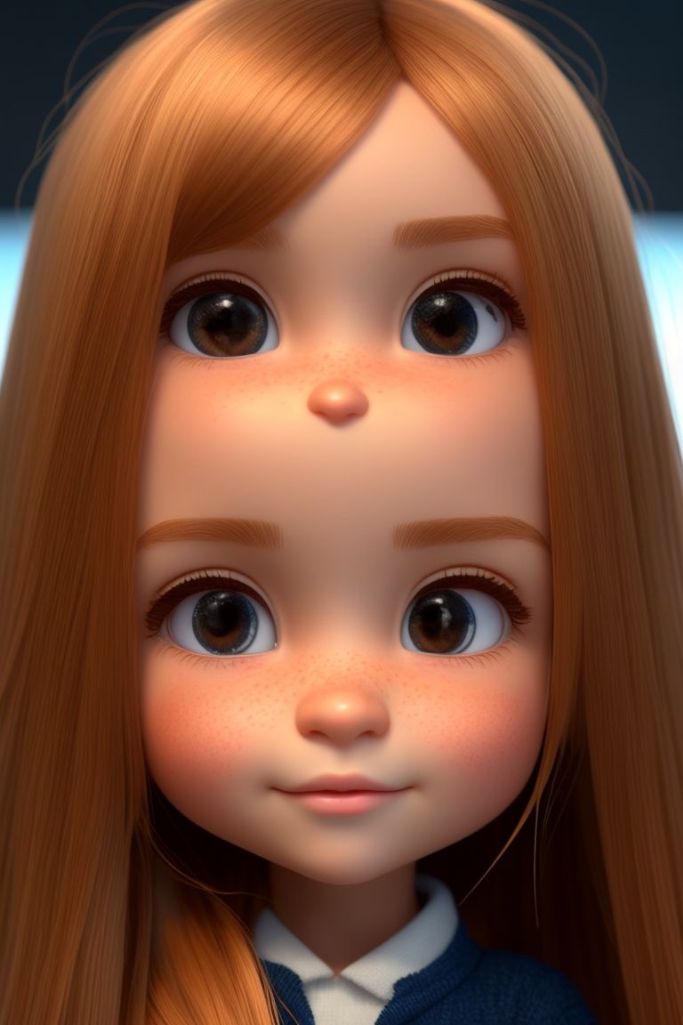 cool-worm608: brown eyes, very long dark golden hair, little girl ...