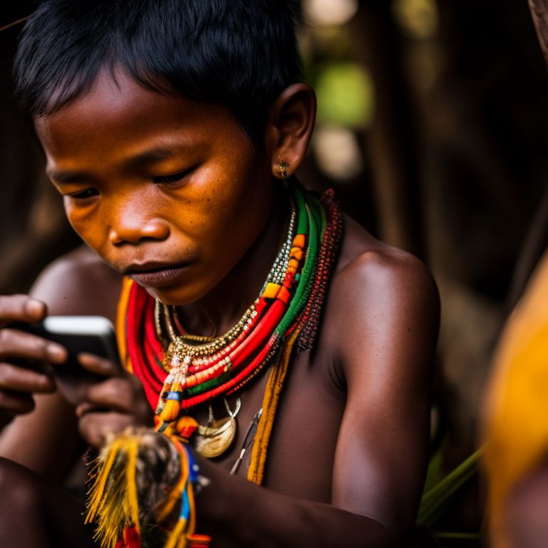 antique-ibis680: An indigenous Aeta person in the Philippines using a ...