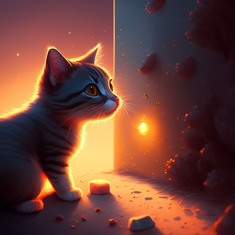 Cute Cat Art Wallpaper