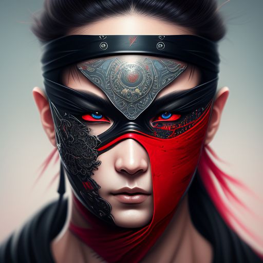Ninja Face Makeup