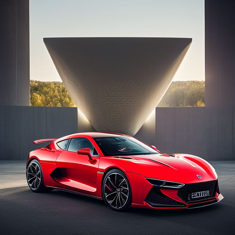 einmaio: one red super car on a clear background, Automotive ...