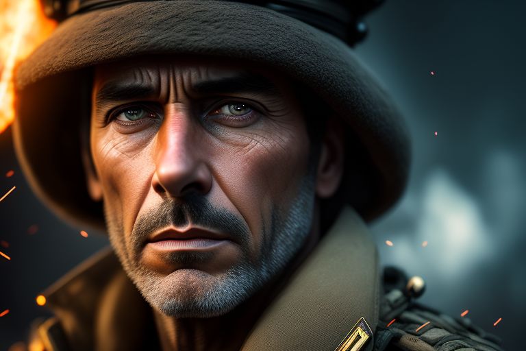 addison: A solider in a trench during a war