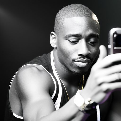 Tupac Smiling Black And White