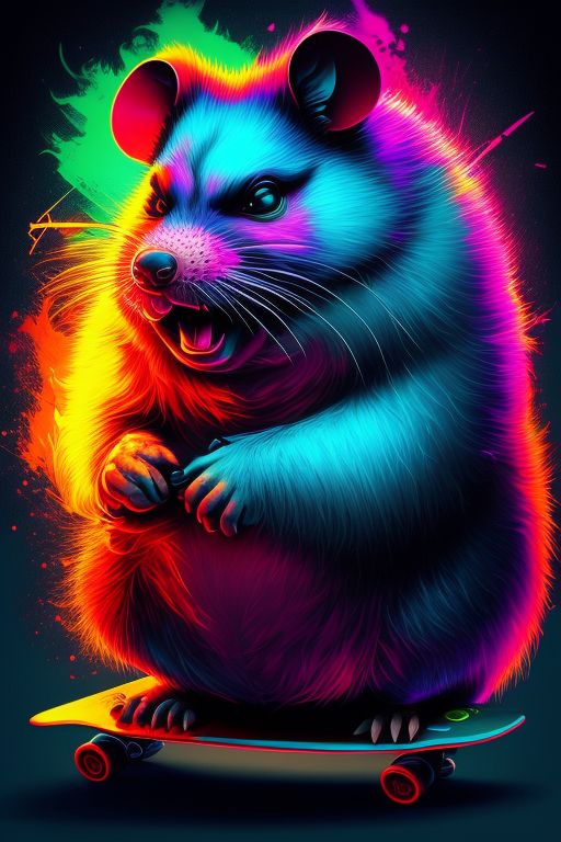 sugary-mule804: angry fat rat with a skateboard keith meek design