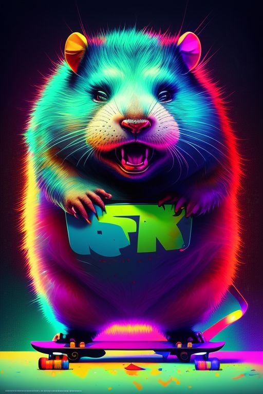 sugary-mule804: angry fat rat with a skateboard keith meek design