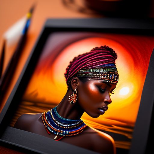 limping-kudu430: watercolor Tribal art African women Painting, Sunset Scenery Acrylic Painting ...