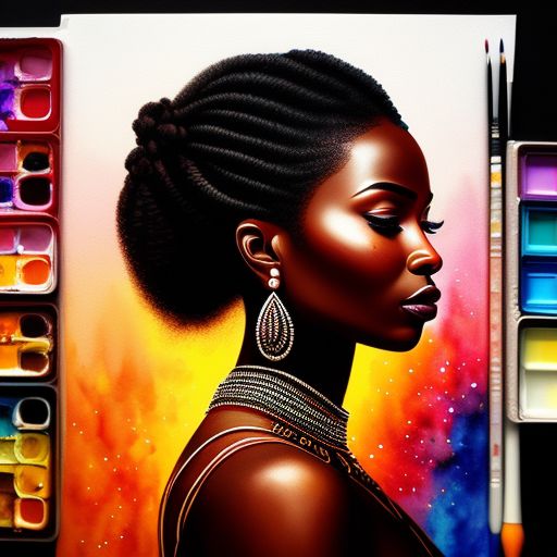 limping-kudu430: watercolor Tribal art African women Painting, Sunset Scenery Acrylic Painting ...