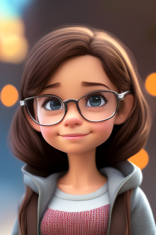 Cartoon Woman With Brown Hair
