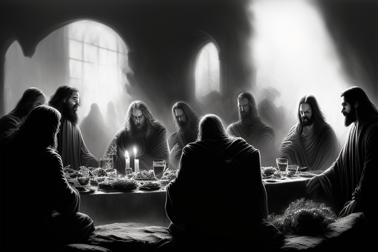 Black Jesus Last Supper Wallpaper