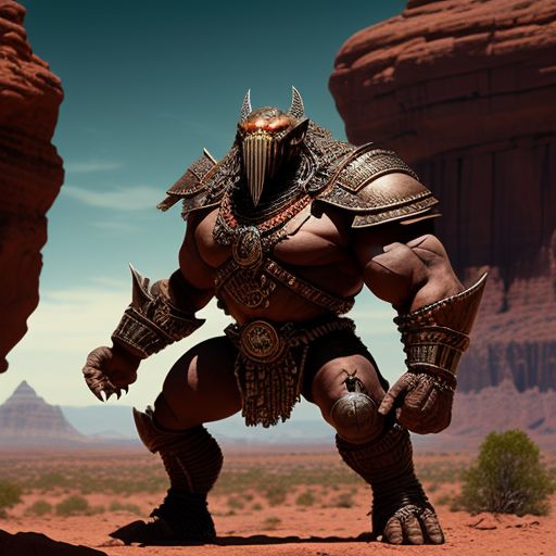 jameswolfe: four-armed thark stands amidst the red rock formations of ...