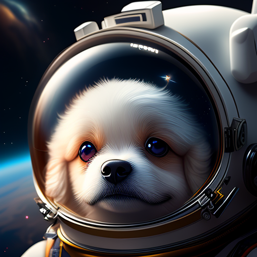 Astronaut Funny Dog