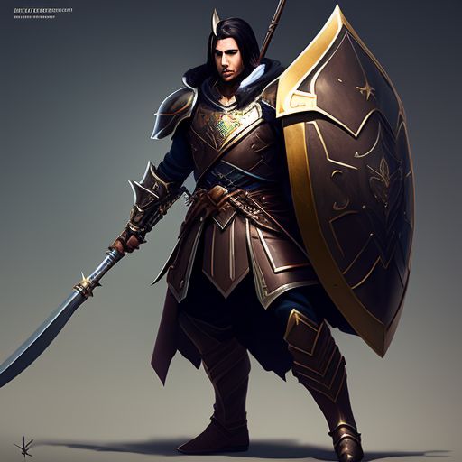 pristine-bee571: Full body, polearm, bardiche, halberd, character, male ...